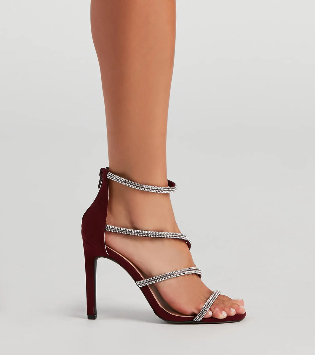 Wrapped In Rhinestone Stiletto Heels & Windsor