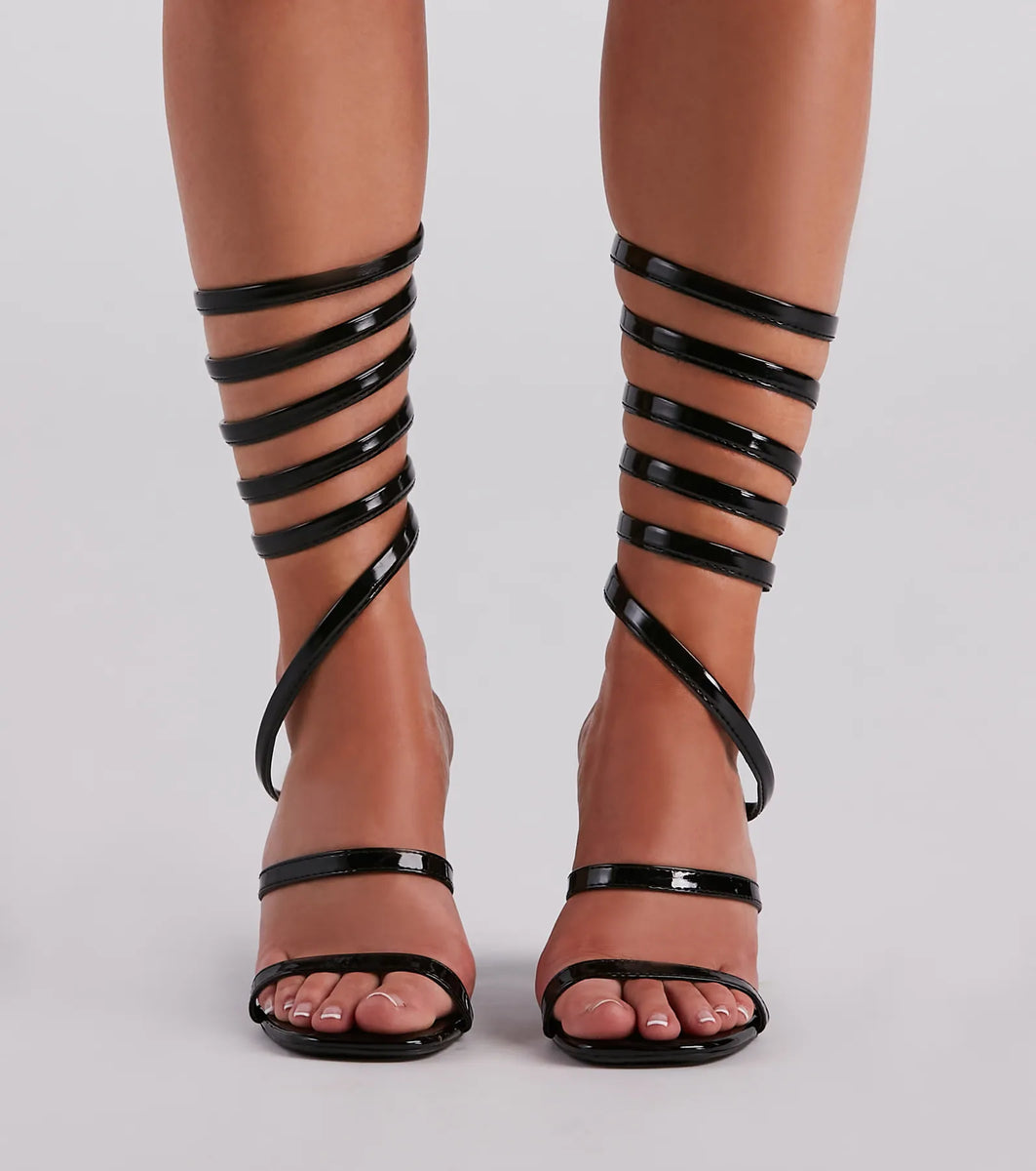 Wind Me Up Spiral Block Heels & Windsor
