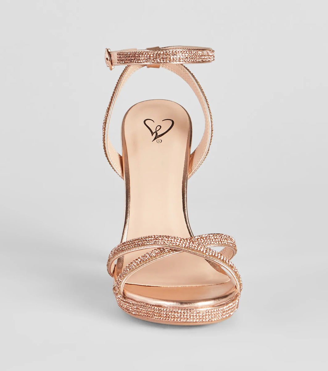 Sparkle Crossing Rhinestone Stiletto Heels & Windsor