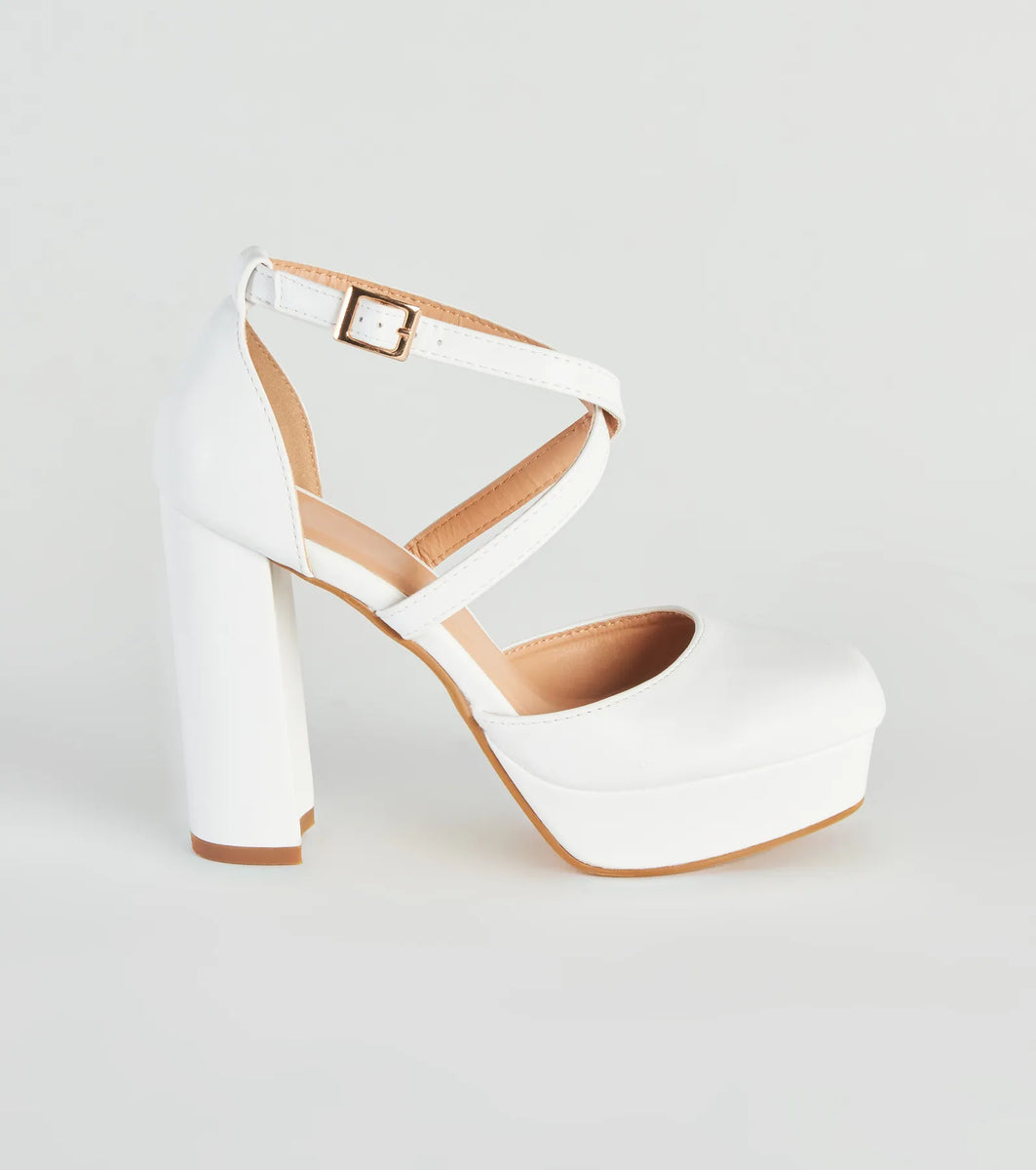 Signature Style Platform Block Heel Pumps & Windsor