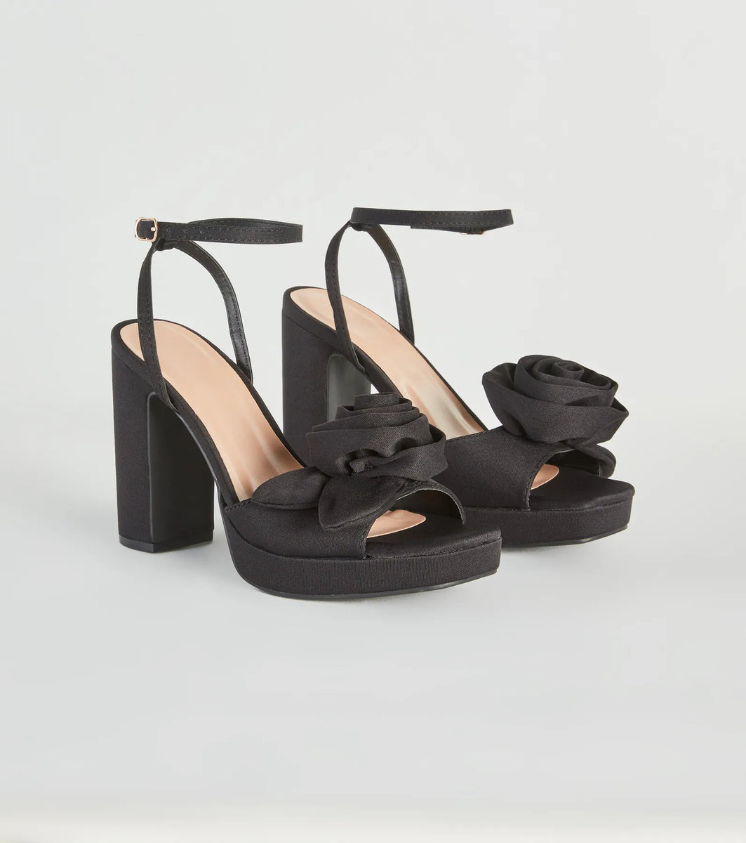 Take A Strut Rose Platform Block Heels & Windsor