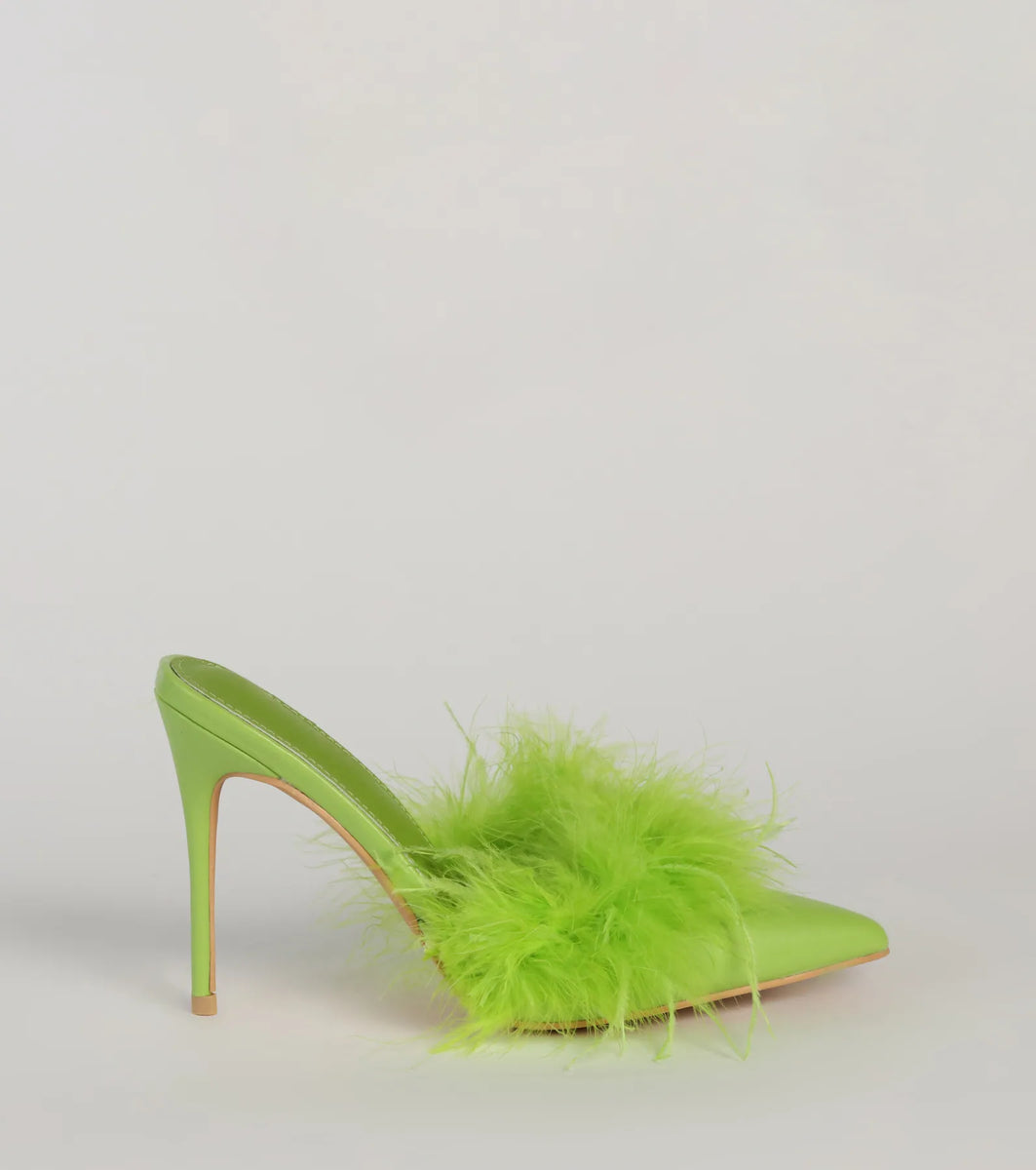 Diva Alert Marabou Feather Trim Pumps & Windsor