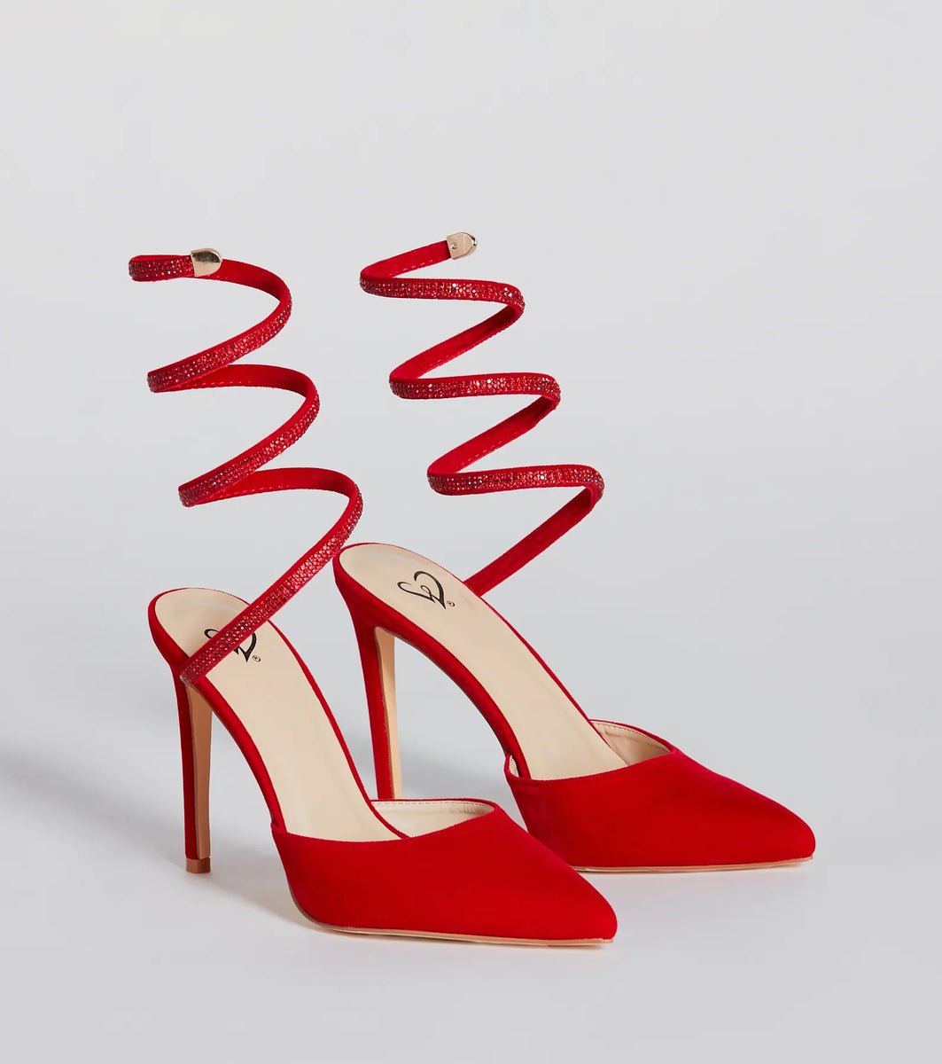 Time To Strut Spiral Strap Stiletto Pumps & Windsor
