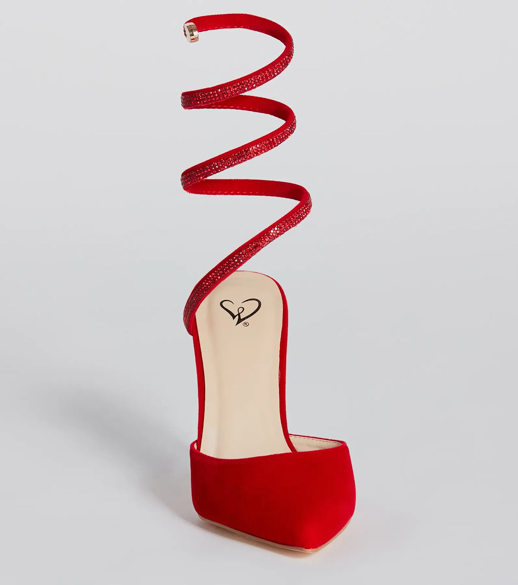 Time To Strut Spiral Strap Stiletto Pumps & Windsor