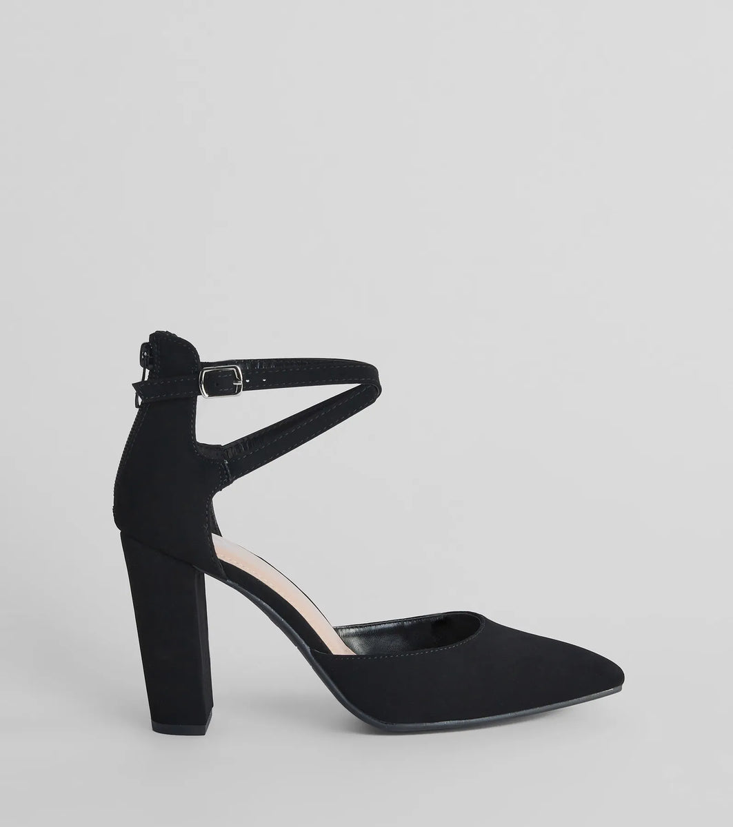 Step Out Pointed Toe Block Heel Pumps & Windsor