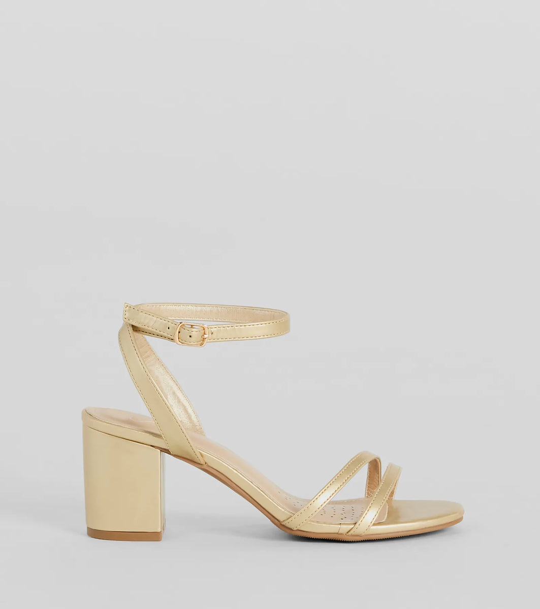 Perfect Steps Faux Leather Block Heels & Windsor