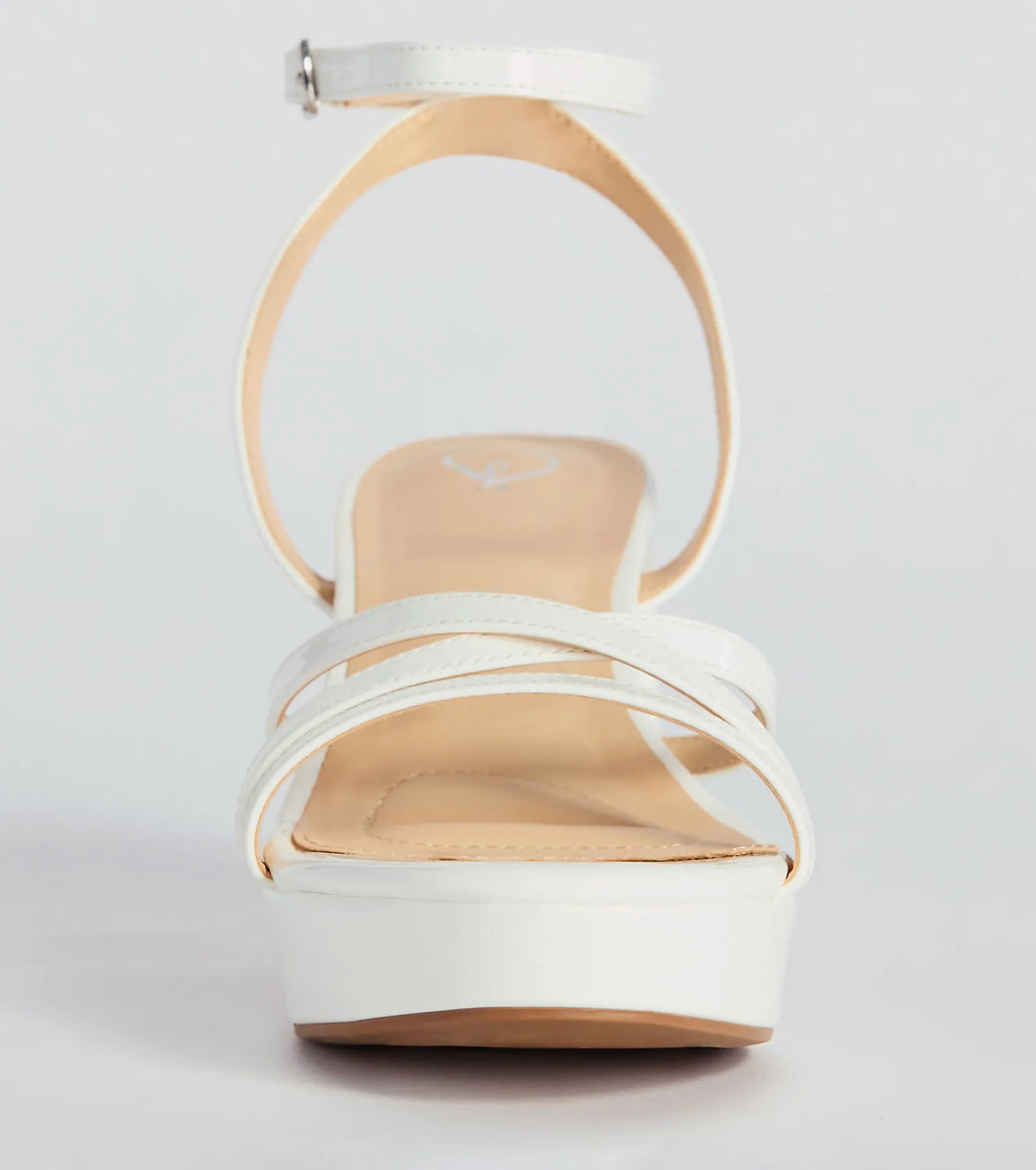 Flirty Sophistication Strappy Platform Block Heels And Windsor