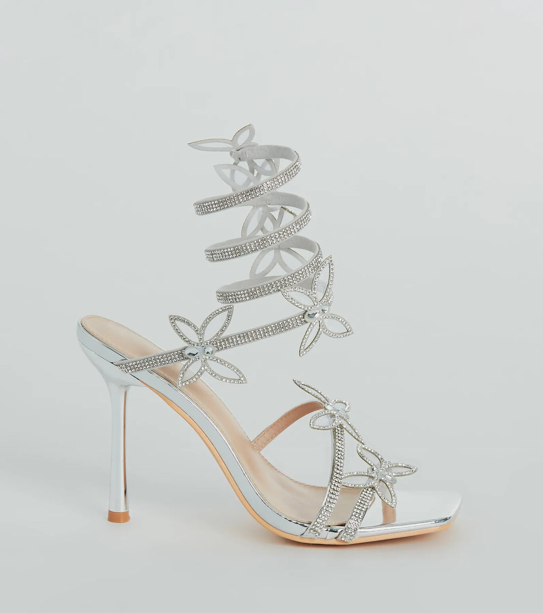 Butterfly Kiss Metallic Stiletto Heels & Windsor