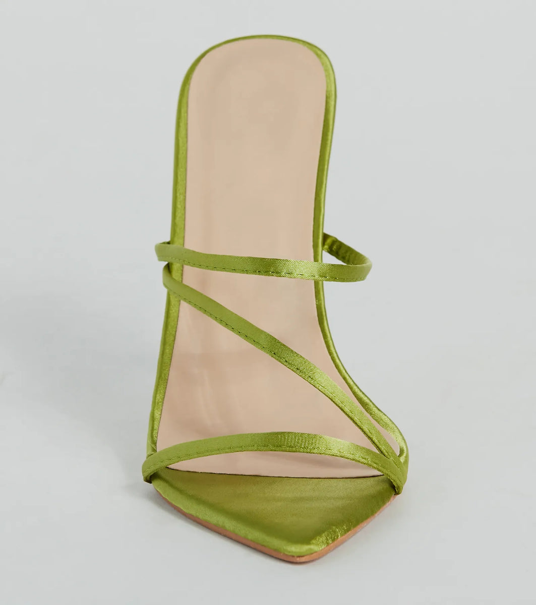Gossip Mill Strappy Satin Stiletto Heels & Windsor
