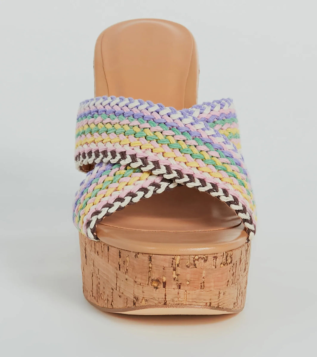 Sunset Vibes Braided Strap Platform Sandals & Windsor