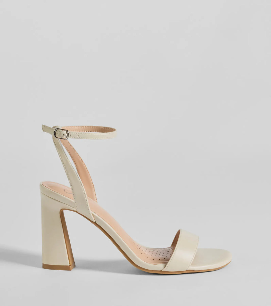 Perfect Basic Faux Leather Block Heels & Windsor