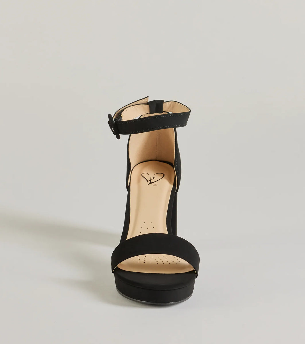 Elevated Glam Platform Block Heels & Windsor