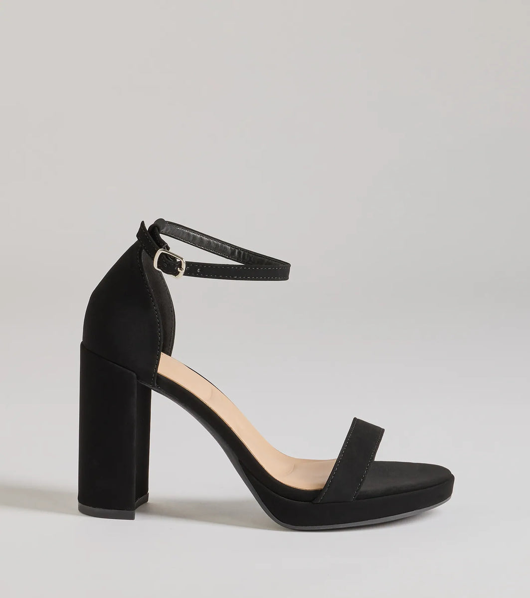 Classic Fave Faux Nubuck Block Heels & Windsor