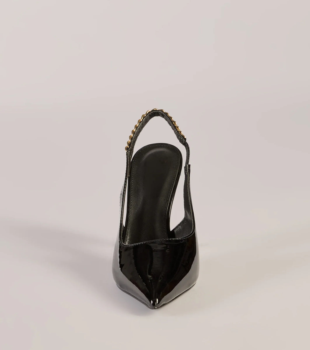 Sleek Strut Slingback Stiletto Pumps & Windsor