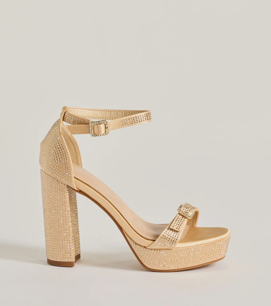 Endless Glow Rhinestone Platform Heels & Windsor