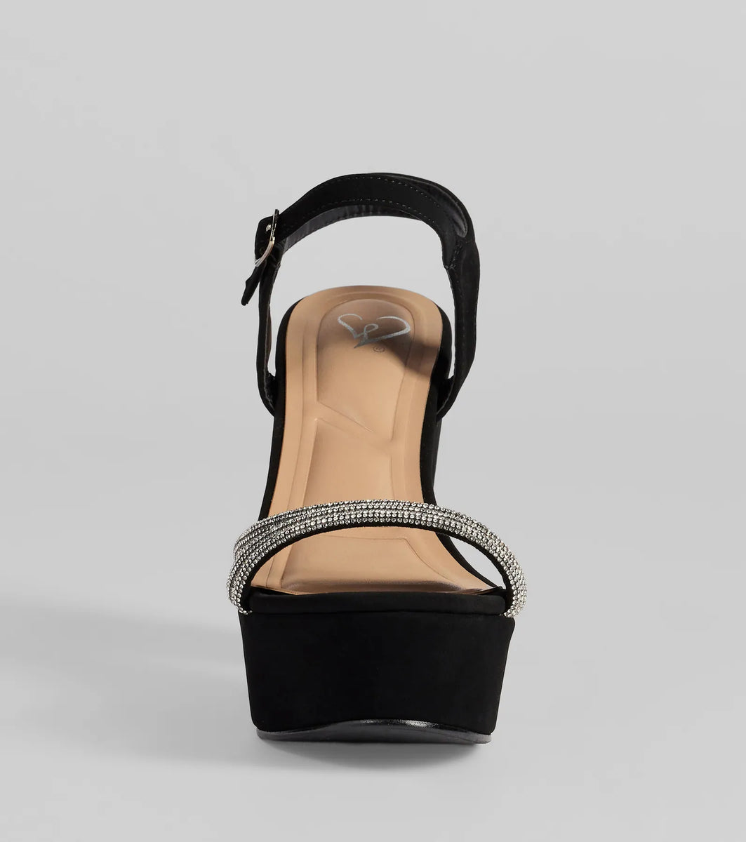 Dazzling Spotlight Rhinestone Platform Heels & Windsor