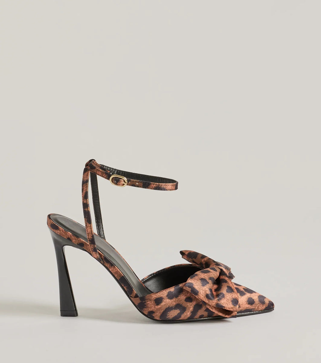 Sassy Strut Leopard Print Bow Stiletto Heels & Windsor