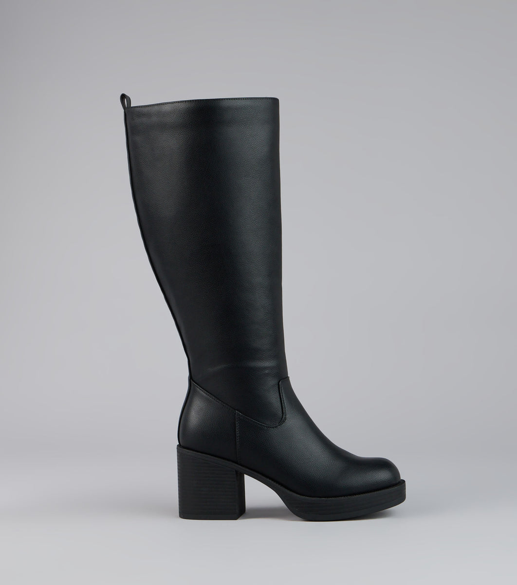 Steppin Up Block Heel Knee High Boots & Windsor