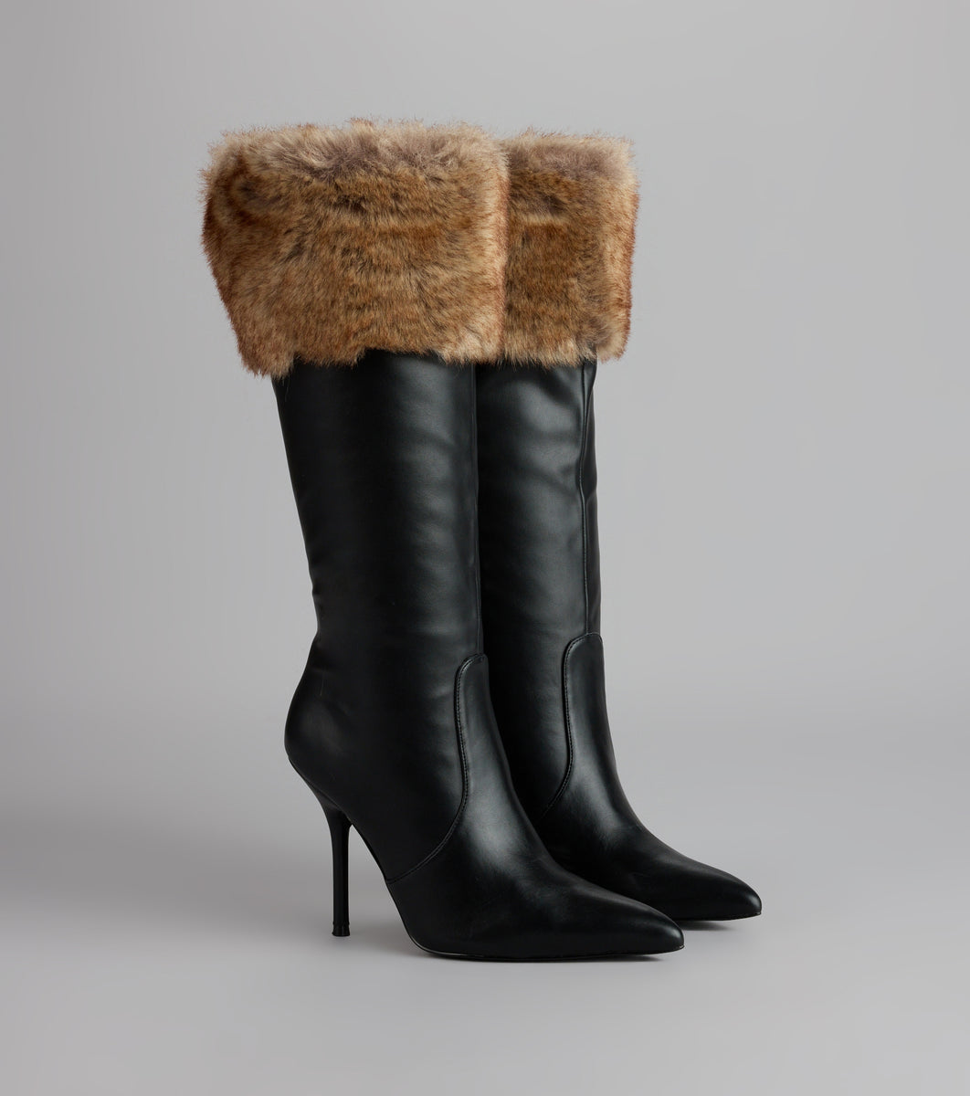 Night Luxe Faux Fur Stiletto Boots & Windsor