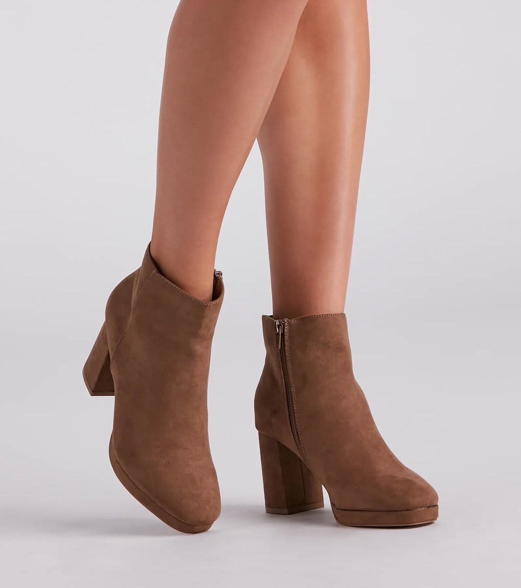 Autumn Perfection Faux Suede Booties & Windsor