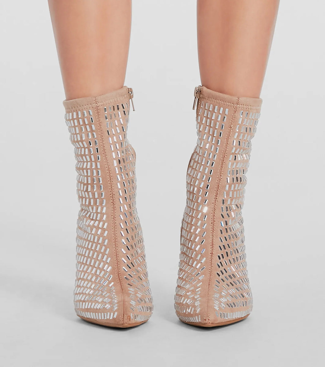 All That Bling Rhinestone Stiletto Booties & Windsor