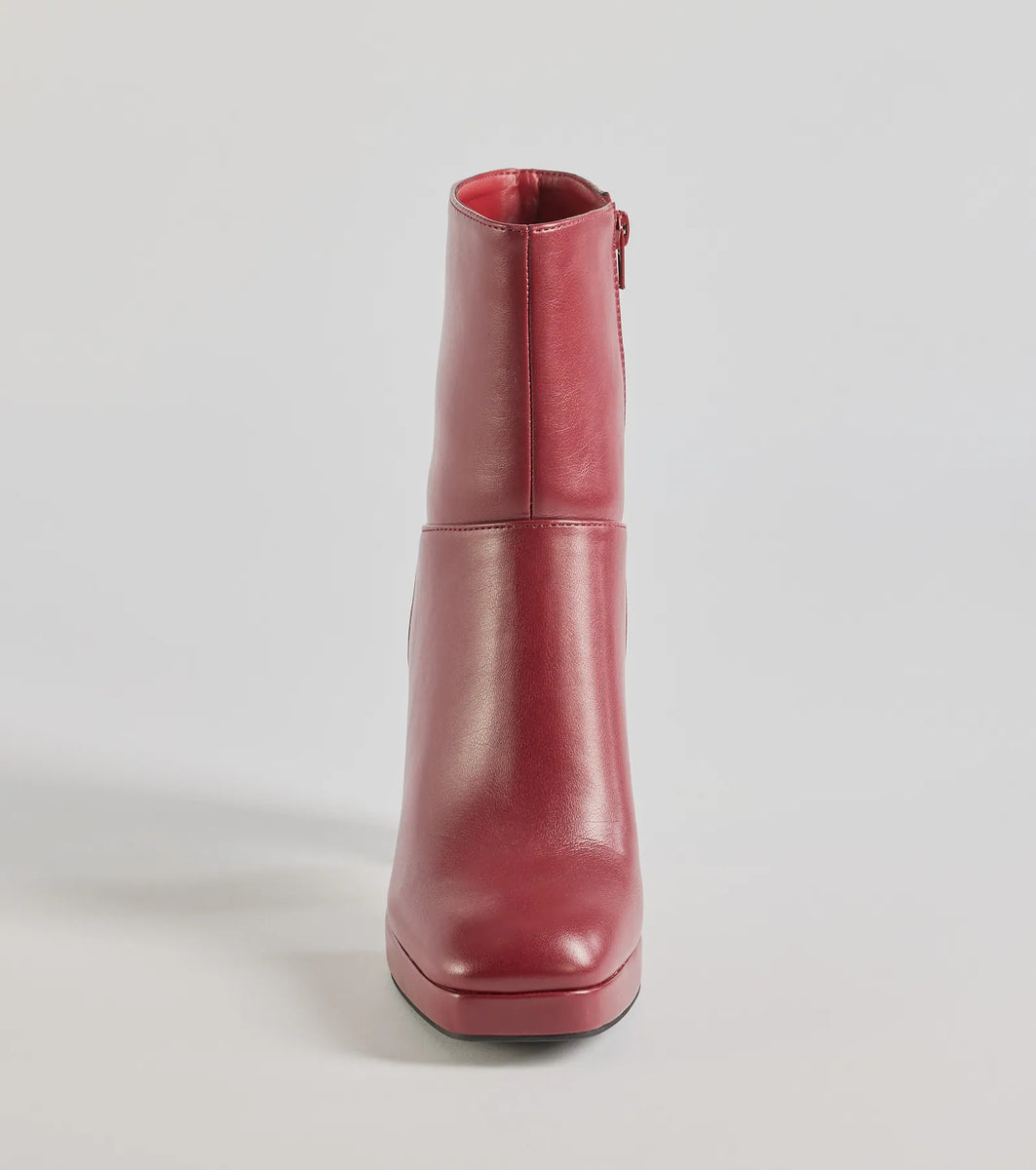 Amp It Up Faux Leather Platform Boots & Windsor