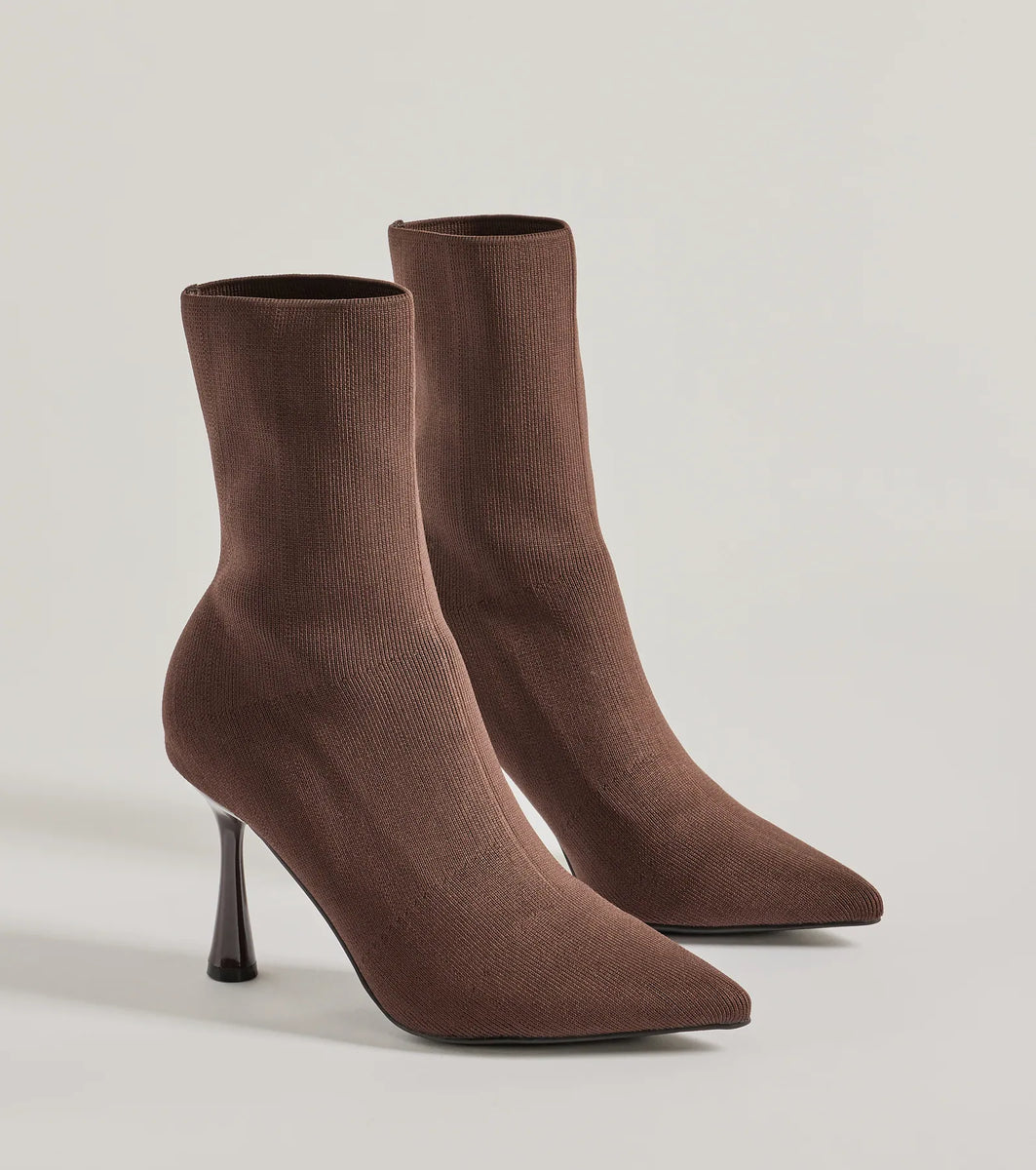 It-Girl Strut Knit Stiletto Booties & Windsor