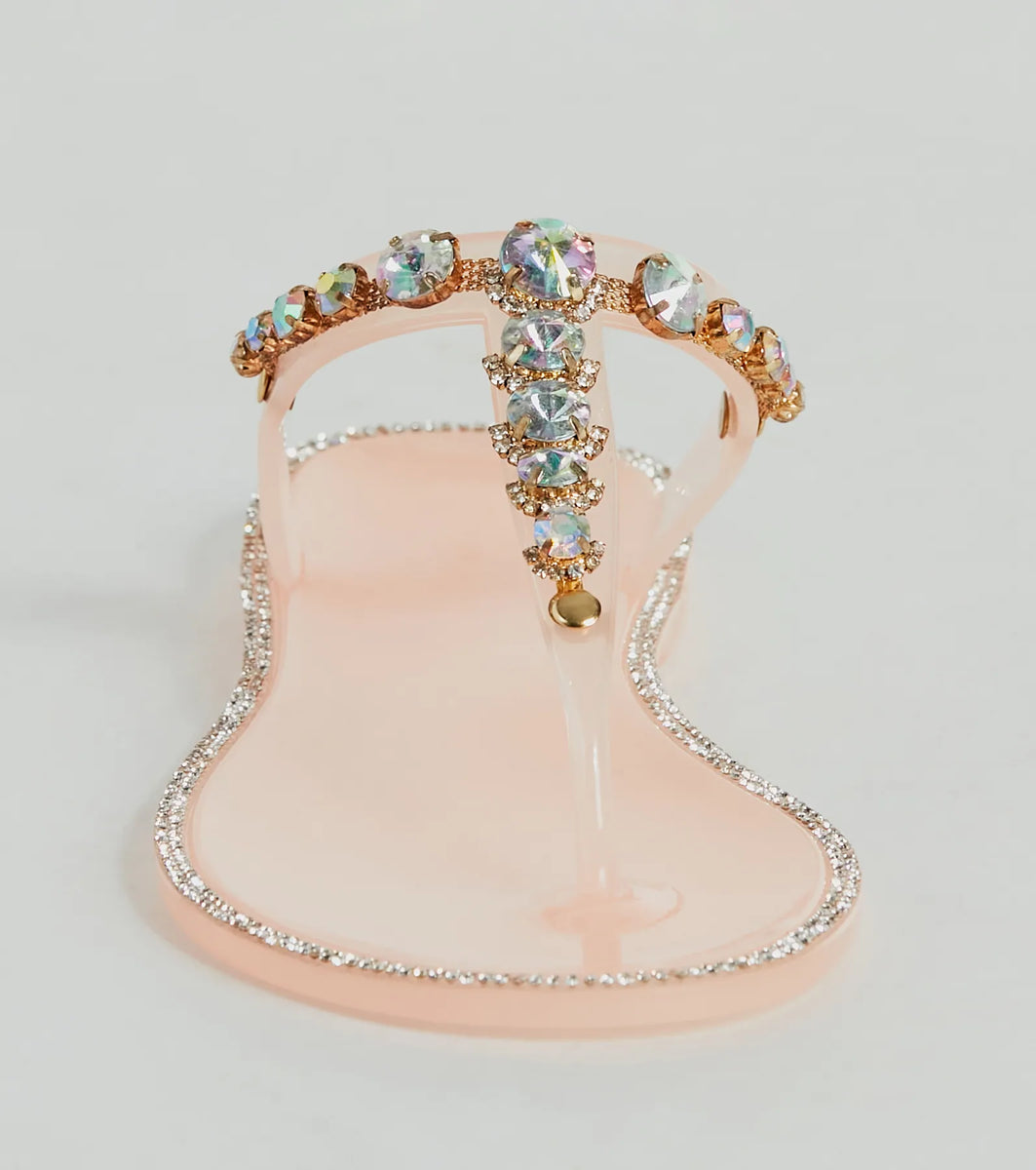 Glam Up Gemstone Strap Jelly Sandals & Windsor