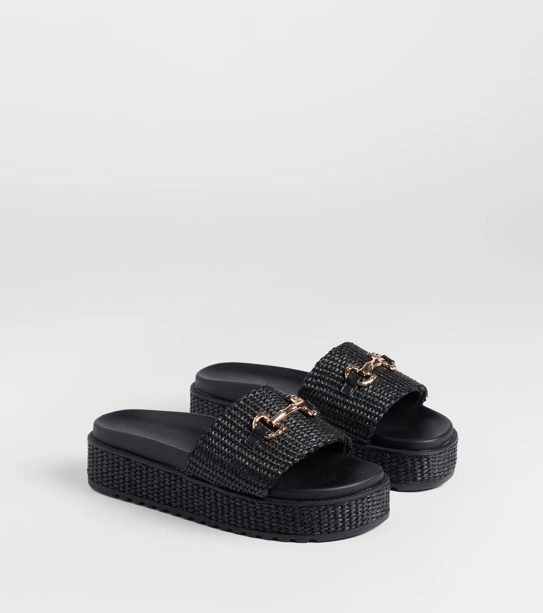 Slide Into Spring Platform Straw Sandals & Windsor