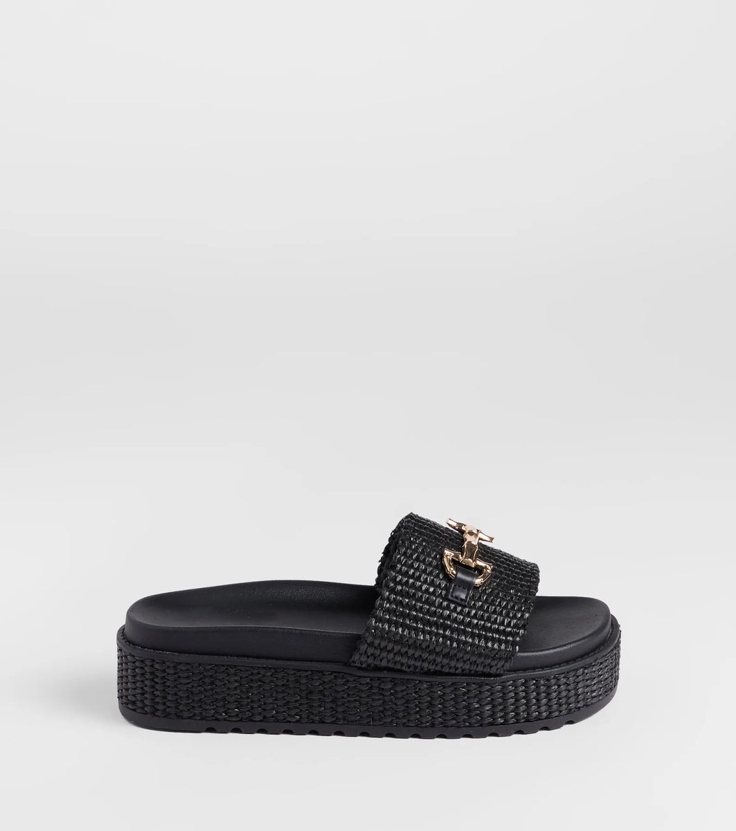 Slide Into Spring Platform Straw Sandals & Windsor