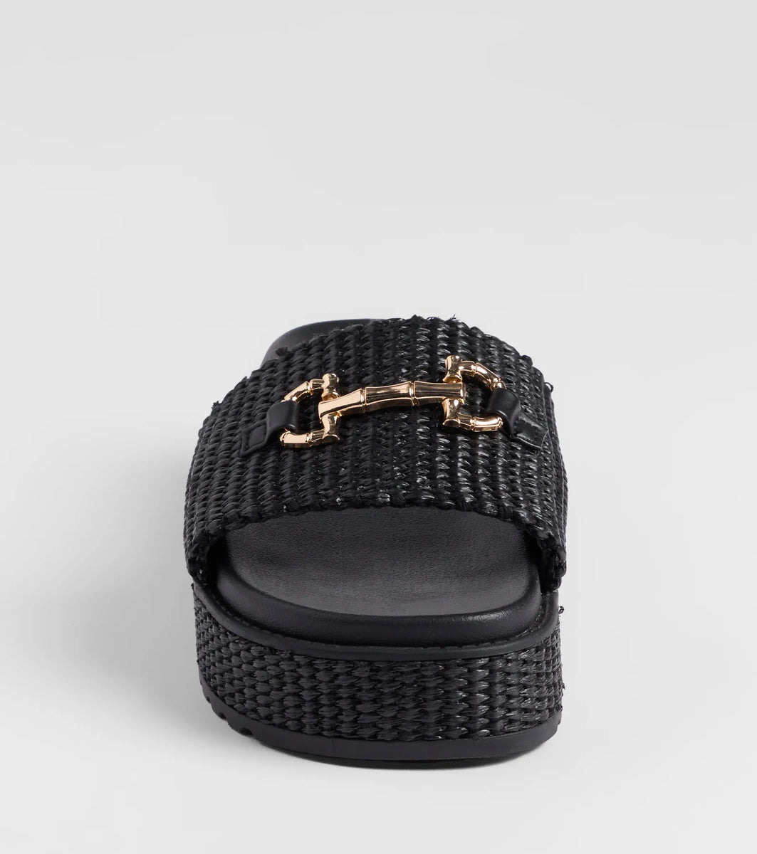 Slide Into Spring Platform Straw Sandals & Windsor