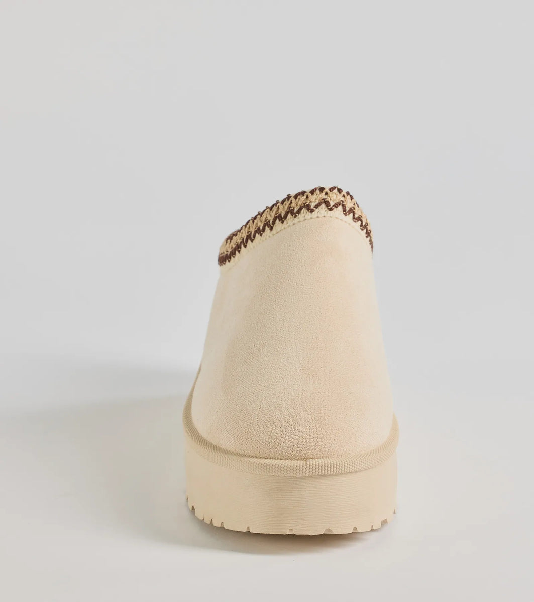 Cozy Glam Faux Suede Platform Slippers & Windsor