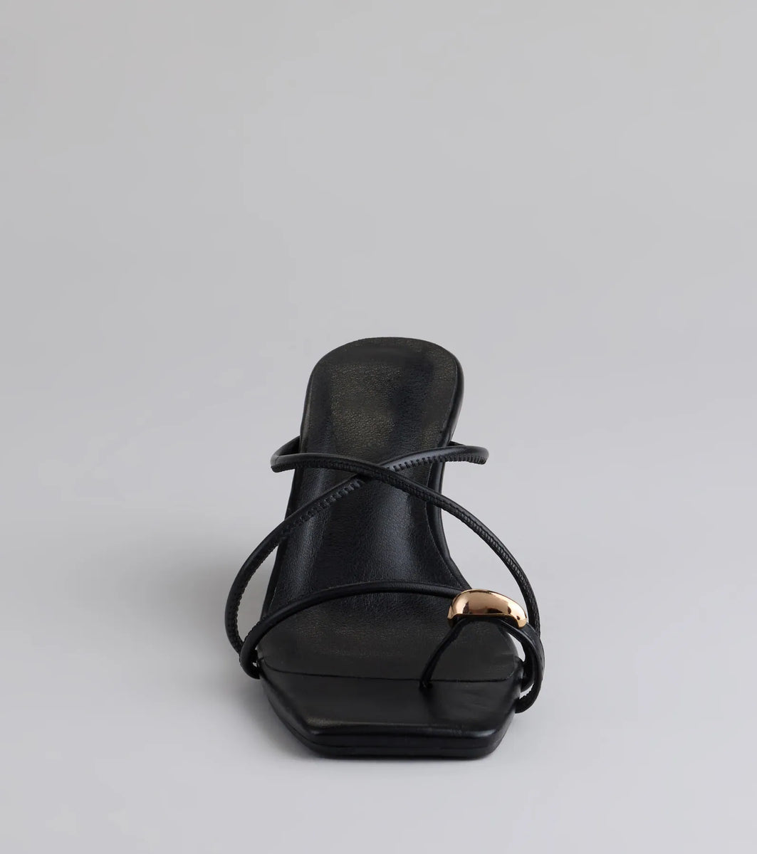 Refined And Classy Toe Ring Strappy Wedges & Windsor