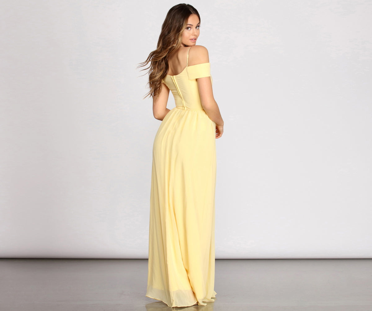 Daisy Off Shoulder A-Line Dress & Windsor