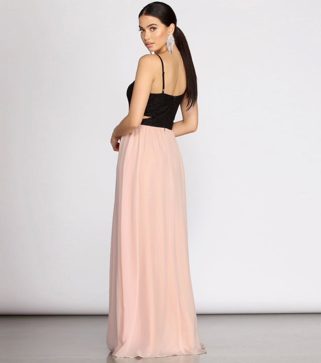 Tabia Rhinestone Infinity Trim A-Line Dress & Windsor