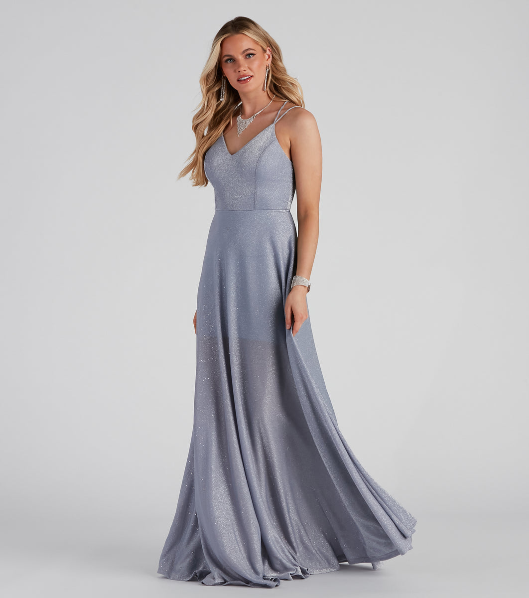 Tianna Formal Glitter A-Line Dress & Windsor