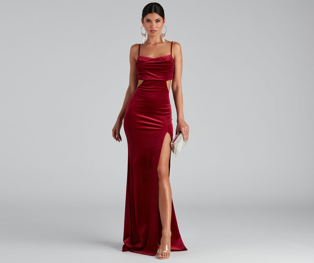 Lara Glitter Velvet Mermaid Dress & Windsor