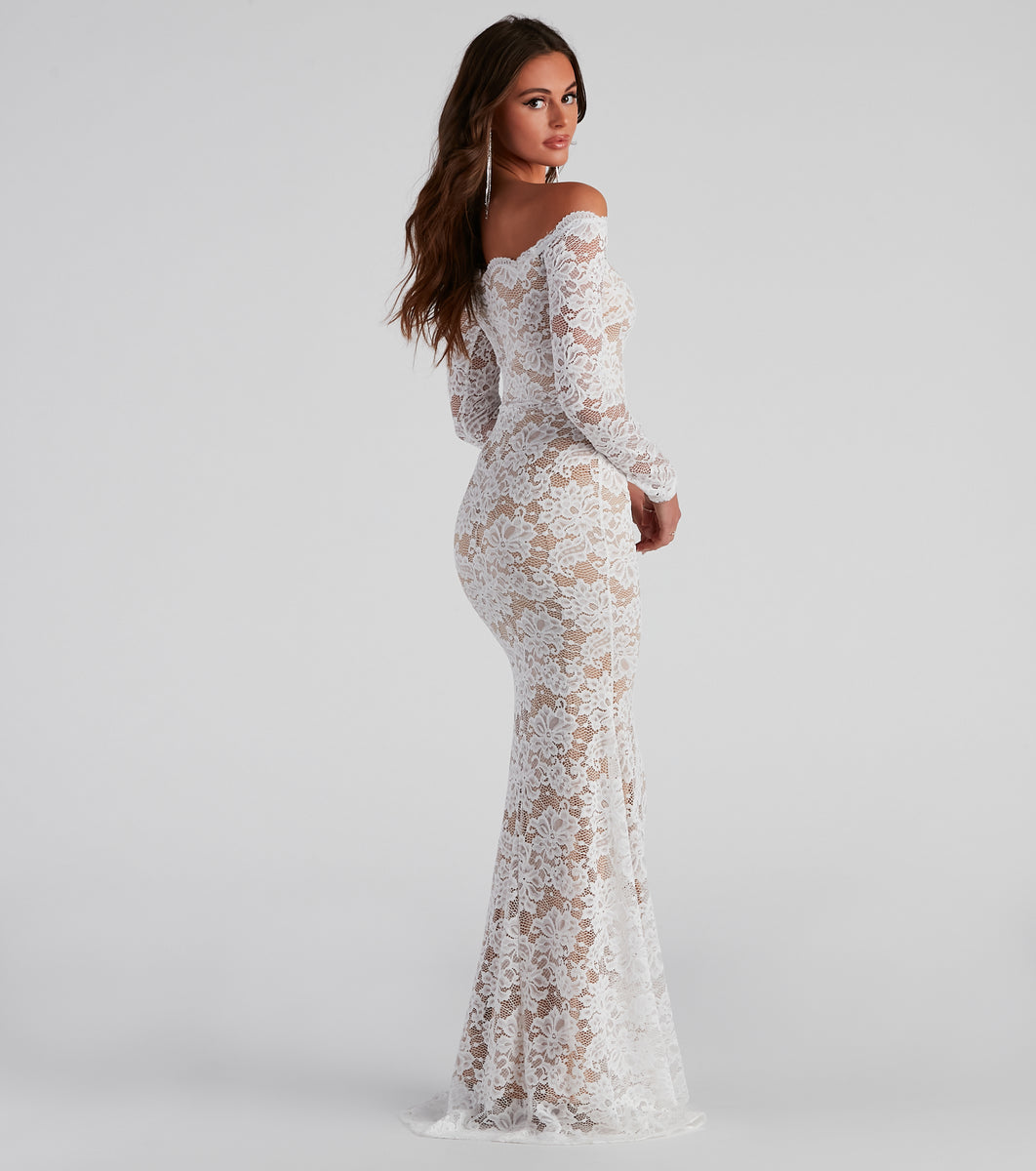 Liesel Formal Floral Lace Mermaid Dress & Windsor
