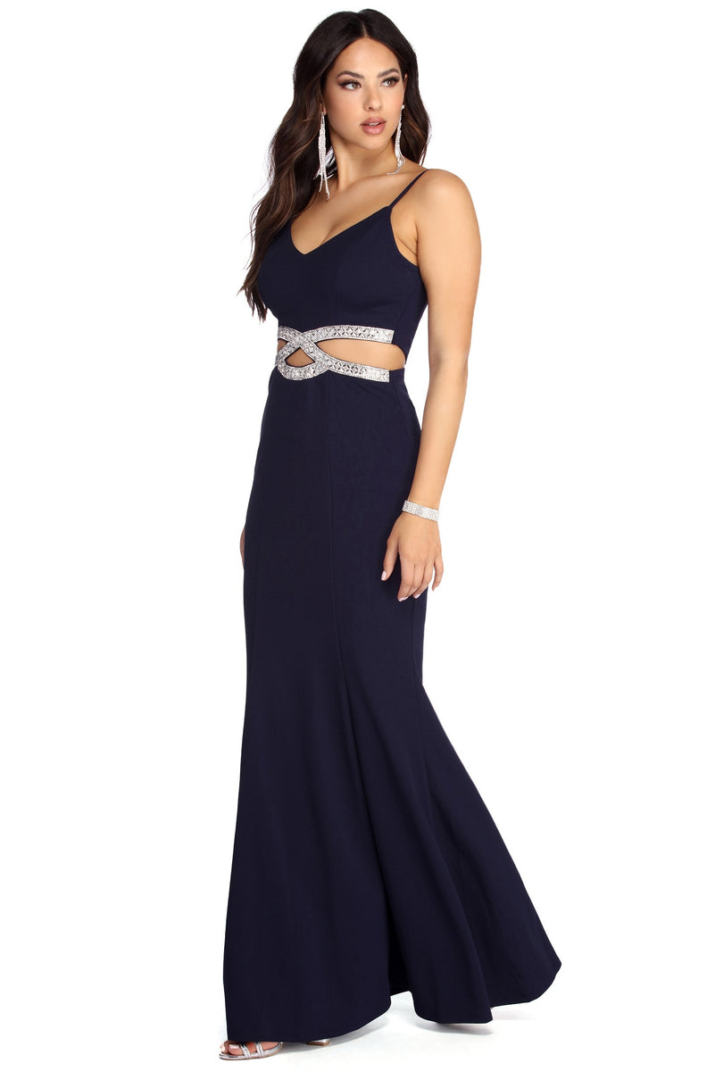 Liza Formal Rhinestone Mermaid Dress & Windsor