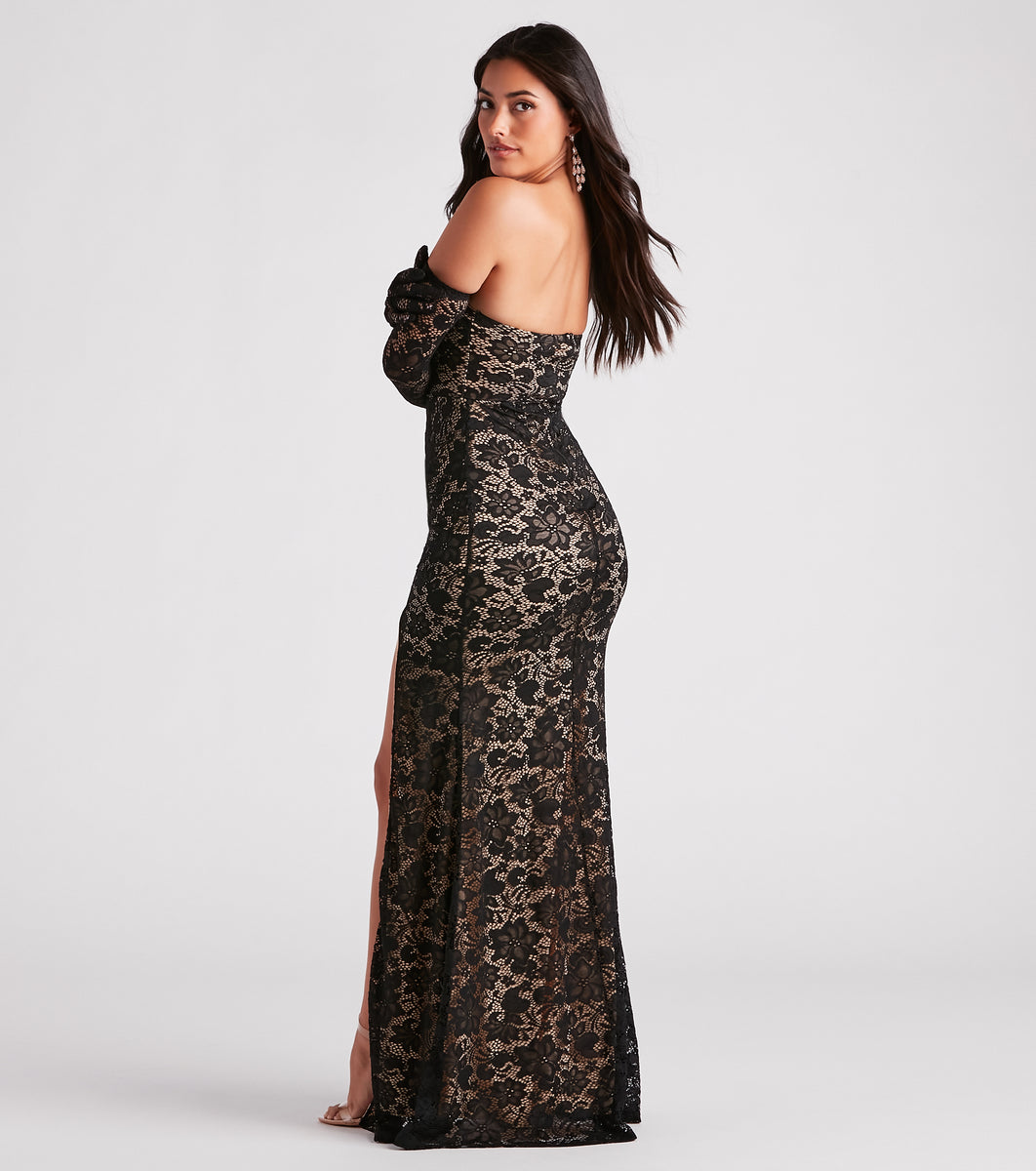 Alison Formal Lace Dress And Gloves Set & Windsor