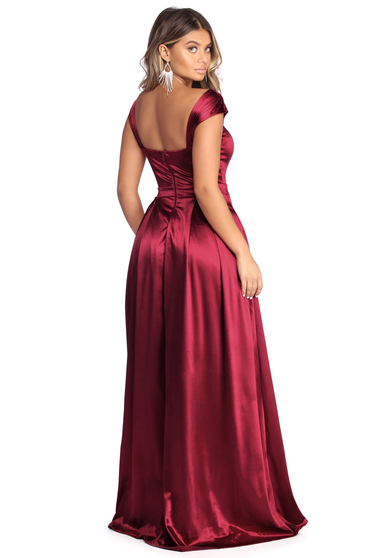 Francesca Formal Sweetheart Satin Dress & Windsor