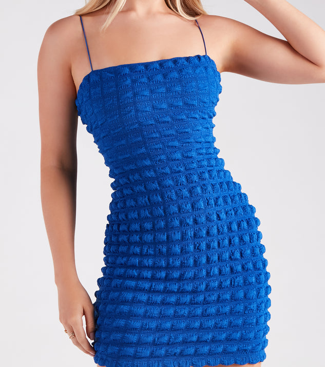 Totally Iconic Bubble Mesh Bodycon Mini Dress & Windsor
