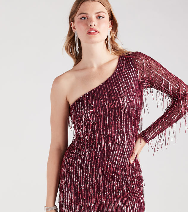 Glitz And Gleam Sequin Fringe Mini Dress & Windsor