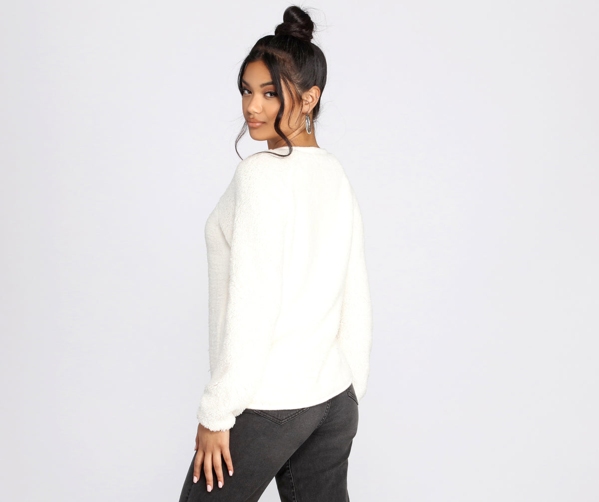 Feeling Cozy Fuzzy Pullover Sweater & Windsor