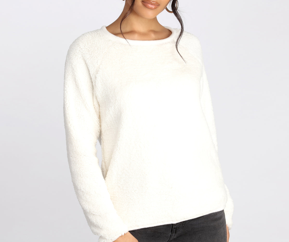 Feeling Cozy Fuzzy Pullover Sweater & Windsor