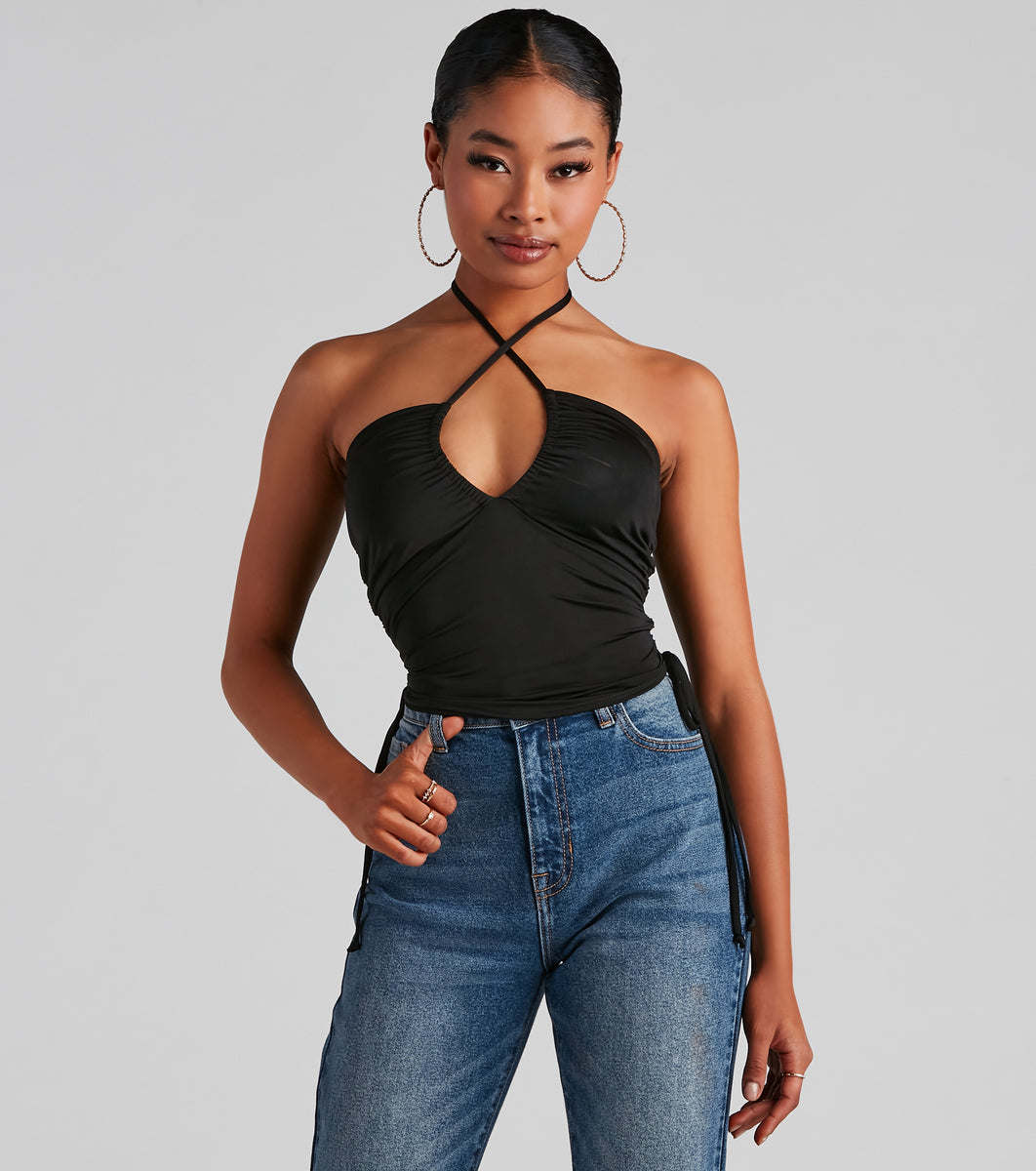 Forever Chic Drawstring Halter Top & Windsor