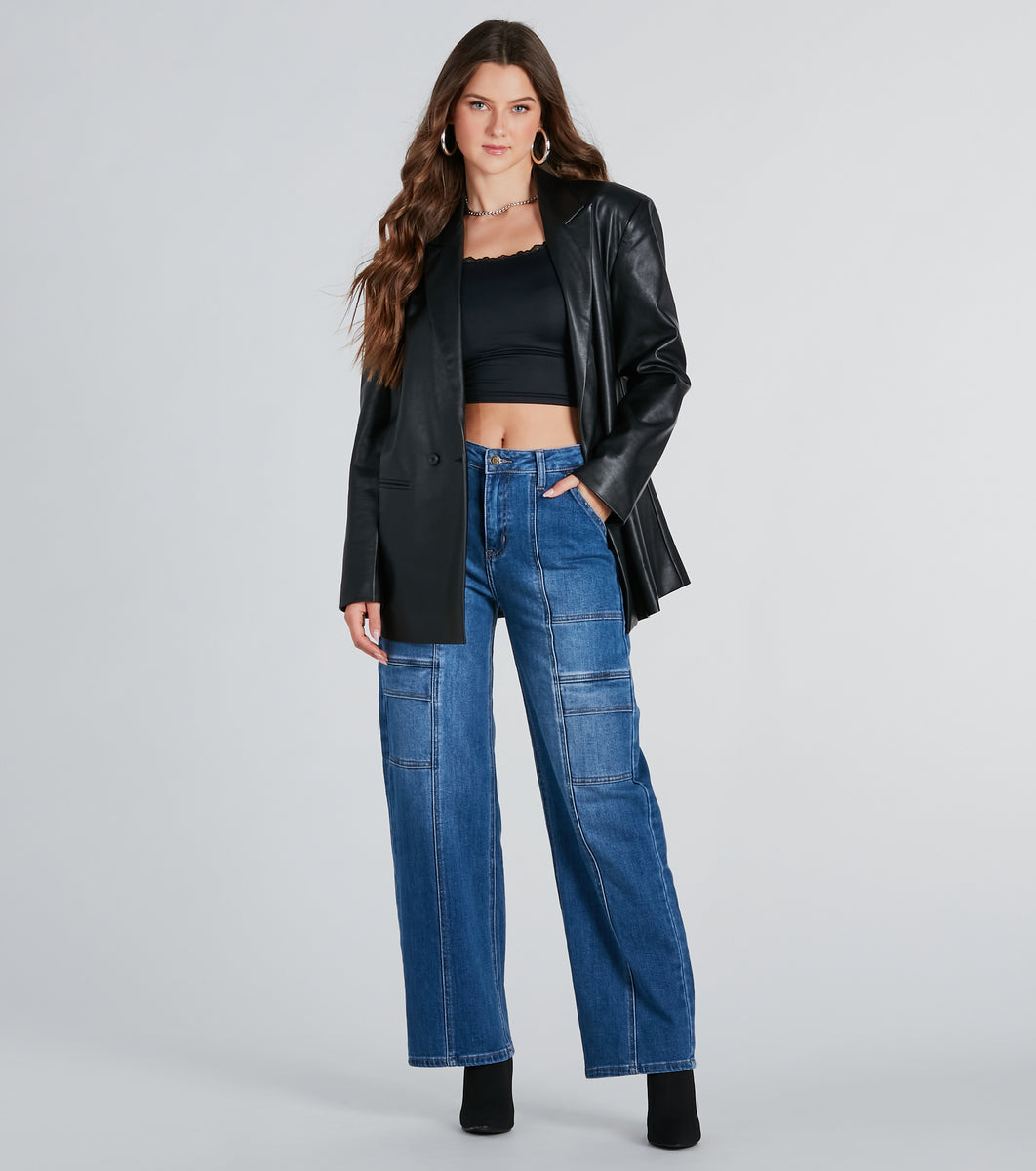 Smooth Cutie Scoop Neck Lace Trim Crop Top & Windsor