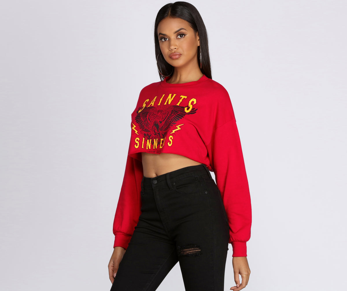 Sinner Crop Crew neck & Windsor