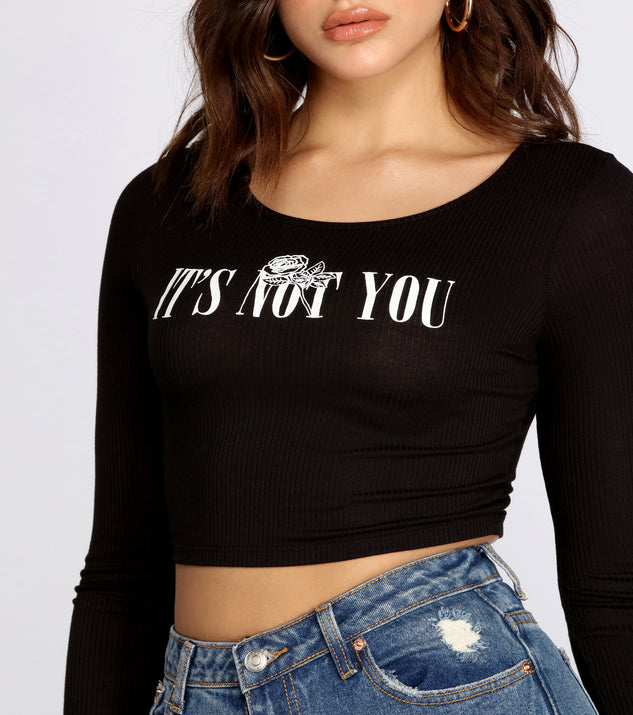 It's Not You Long Sleeve Crop Top & Windsor