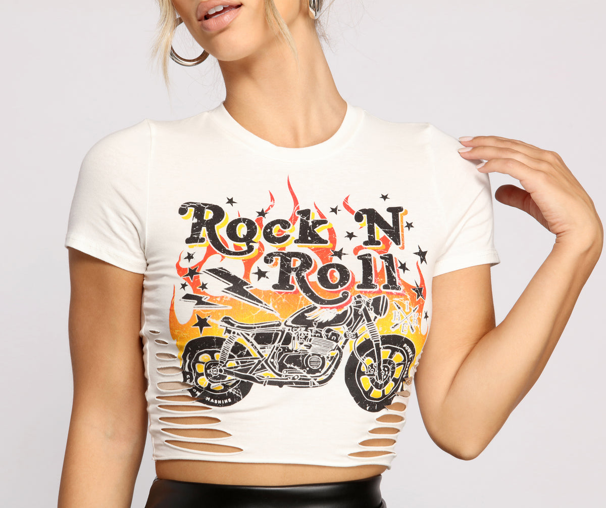 Slashed Rock N' Roll Tee Shirt & Windsor